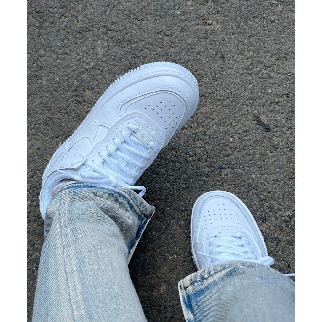 NIKE W AIR FORCE 1 SHADOW CI0919-100 白 全白 解構 拼接 女鞋