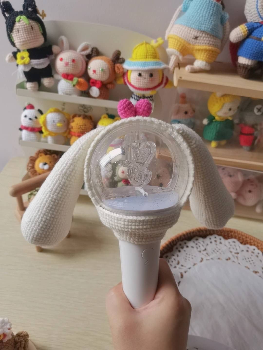 mini ive 毛絨手燈套