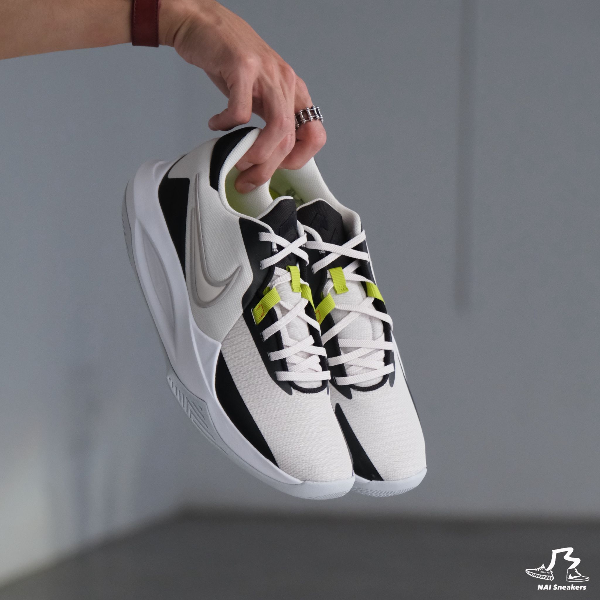 NIKE PRECISION VI 實戰籃球鞋 黑白螢光綠 DD9535-004