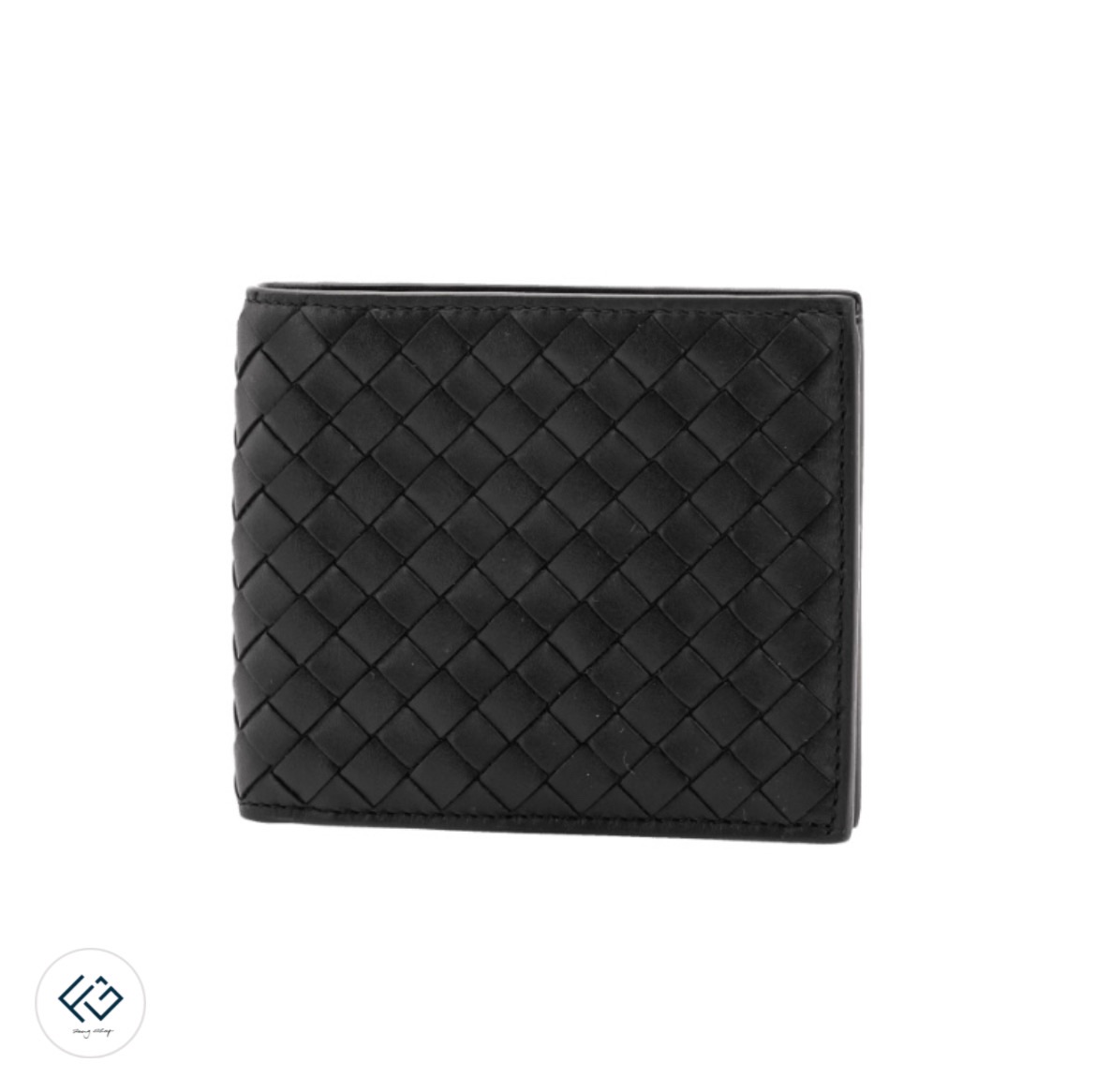 【Fong Shop】Bottega Veneta BV經典編織短夾 黑色八卡內裡