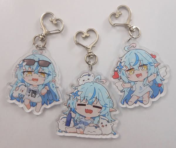 日本C103限定 東-22b（土）金貨堂 Hololive 5期生 雪花菈米 雪花ラミィ 壓克力吊飾